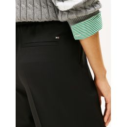Tommy Hilfiger Damen Anzughose "TIMELESS WOOL WIDE LEG PANT", schwarz, Gr. 40, unifarben, Web, Obermaterial: 54% Polyester, 44% Wolle, 2% Elasthan,