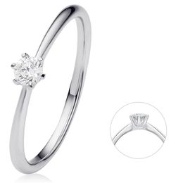ONE ELEMENT Damen Diamantring "0.15 ct Diamant Brillant Ring aus 585 Wei&szlig;gold", 55, 0,15, Diamanten Gold Wei&szlig;gold 585, silber, Diamanten, Gold,