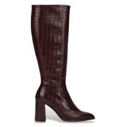 Wonders f&uuml;r Damen. M-5432 Aurora 32 braune Lederstiefel (38), 8 bis 10 cm, Rei&szlig;verschluss, L&auml;ssig