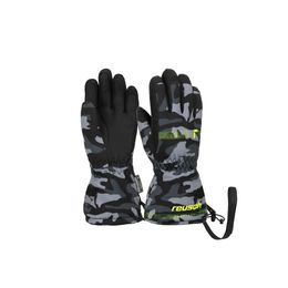 Reusch Sporthandschuh Jungen Gr&ouml;&szlig;e S gelb / grau / hellgrau / schwarz