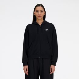 New Balance Damen Sweatjacke "Sport Essentials French Terry Full Zip", schwarz, Gr. XXL, Obermaterial: 60% Baumwolle, 40% Polyester, Sweatjacken, mit