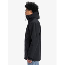 Quiksilver Herren Langmantel "OVERCAST 3K PARKA", schwarz, Gr. M, Obermaterial: 65% Baumwolle, 35% Nylon, M&auml;ntel, wasserabweisendes Material,