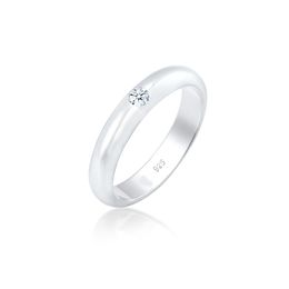 Elli DIAMONDS Damen Verlobungsring "Solit&auml;r Verlobung Diamant (0.06 ct) 925 Sterling Silber", 52mm, 0,06 P1 = bei 10-facher Vergr&ouml;&szlig;erung erkennbare