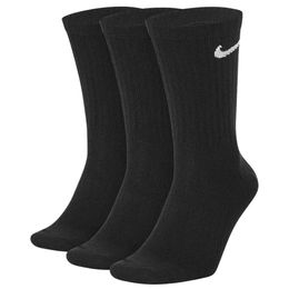 Nike Everyday Lightweight Crew Socks (3 Pairs) Bekleidung Unisex schwarz