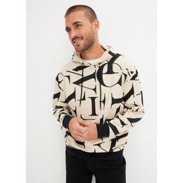 bonprix Kapuzensweatshirt in Loose Fit, beige, Gr.52/54 (L), Modernes, etwas weiter geschnittenes Kapuzensweatshirt aus Bio-Baumwolle, von innen weich gerauht, 100% Baumwolle (organic)