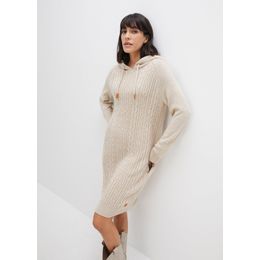 bonprix Kapuzen-Strickkleid mit Zopfmuster, beige, Gr.48/50 (XL), Sch&ouml;nes Kapuzen-Strickkleid mit Zopfmuster