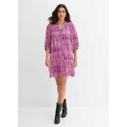 bonprix Tunika-Kleid aus softer Viskose, lila, Viskose