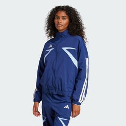 adidas Sportswear Sportjacke 'Tiro' Damen Gr&ouml;&szlig;e XL/XXL pastellblau / dunkelblau / wei&szlig;