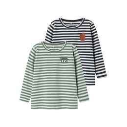 name it Shirt 'NMMNitu' Jungen Gr&ouml;&szlig;e 98 creme / marine / gr&uuml;n