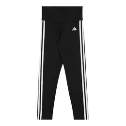 adidas Sportswear Sporthose 'Essentials' M&auml;dchen Gr&ouml;&szlig;e 152 schwarz / wei&szlig;