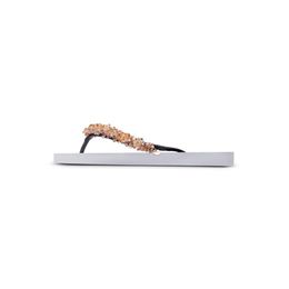 Uzurii Luxury Footwear T-Bar Sandals 'Precious Bloom' female White size 39/40