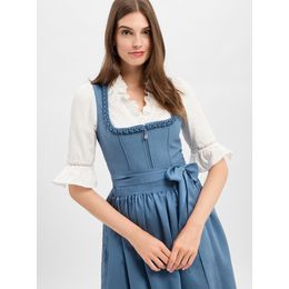 Kr&uuml;ger Dirndl Kr&uuml;ger Madl Kleid Damen Gr&ouml;&szlig;e 40 blau Winterkleid