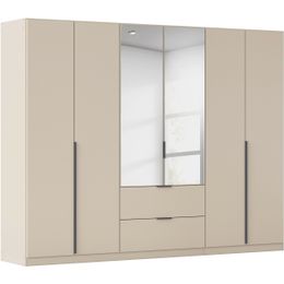 Dreht&uuml;renschrank OTTO HOME "Kleiderschrank Schrank Garderobe AGORDO mit Dekor- oder Hochglanzfront", beige (champagner), B:271cm H:210cm T:54cm, Holzwerkstoff, Schr&auml;nke, Dreht&uuml;renschrank, mit Au&szlig;enschubk&auml;sten, in 7 Breiten und 2 H&ouml;hen MADE IN GERMANY