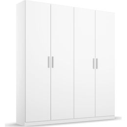 Dreht&uuml;renschrank Rauch "Kleiderschrank Schrank Garderobe KOLUNA mit Dekor-Front", wei&szlig; (alpinwei&szlig;), B:181cm H:229cm T:54cm, Holzwerkstoff, Schr&auml;nke, Dreht&uuml;renschrank, inkl. 2 Innenschubladen sowie extra Einlegeb&ouml;den MADE IN GERMANY