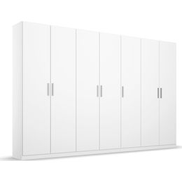 Dreht&uuml;renschrank Rauch "Kleiderschrank Schrank Garderobe KOLUNA mit Dekor-Front", wei&szlig; (alpinwei&szlig;), B:315cm H:210cm T:54cm, Holzwerkstoff, Schr&auml;nke, Dreht&uuml;renschrank, inkl. 2 Innenschubladen sowie extra Einlegeb&ouml;den MADE IN GERMANY