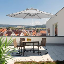 Marktschirm Schneider Schirme "Rooftop", grau (silbergrau), Obermaterial: 100% Polyester, Standschirme, &Oslash;xH: 350x275 cm, Alu/Polyester, inkl. Plattenst&auml;nder/Schutzh&uuml;lle