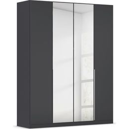 Dreht&uuml;renschrank OTTO HOME "Kleiderschrank Schrank Garderobe AGORDO mit Dekor- oder Hochglanzfront", grau (graumetallic), B:181cm H:229cm T:54cm, Holzwerkstoff, Schr&auml;nke, Dreht&uuml;renschrank, durchdachte Innenausstattung, in 7 Breiten und 2 H&ouml;hen MADE IN GERMANY, Topseller