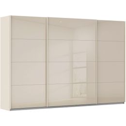 Schwebet&uuml;renschrank OTTO HOME "Kleiderschrank Schrank Garderobe AGORDO mit Glasfront", beige (beige, glas beige (champagner)), B:315cm H:229cm T:62cm, Holzwerkstoff, Schr&auml;nke, Schwebet&uuml;renschrank, durchdachte Innenausstattung, in 4 Breiten und 2 H&ouml;hen MADE IN GERMANY