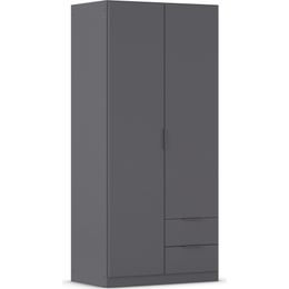 Kleiderschrank Rauch "Dreht&uuml;renschrank Schrank Garderobe Ankleide Schlafzimmer LAGOA", graumetallic, B:91cm H:197cm T:54cm, Holzwerkstoff, Schr&auml;nke, Kleiderschrank, mit ger&auml;umigen Schubladen, optional mit Aufsatz MADE IN GERMANY