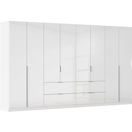 Dreht&uuml;renschrank OTTO HOME "Kleiderschrank Schrank Garderobe AGORDO mit Dekor- oder Hochglanzfront", wei&szlig; (alpinwei&szlig;, hochglanz wei&szlig;), B:360cm H:229cm T:54cm, Holzwerkstoff, Schr&auml;nke, Dreht&uuml;renschrank, mit Au&szlig;enschubk&auml;sten, in 7 Breiten und 2 H&ouml;hen MADE IN GERMANY, Topseller