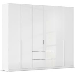 Dreht&uuml;renschrank OTTO HOME "Kleiderschrank Schrank Garderobe AGORDO mit Dekor- oder Hochglanzfront", wei&szlig; (alpinwei&szlig;, hochglanz wei&szlig;), B:271cm H:229cm T:54cm, Holzwerkstoff, Schr&auml;nke, Dreht&uuml;renschrank, mit Au&szlig;enschubk&auml;sten, in 7 Breiten und 2 H&ouml;hen MADE IN GERMANY, Topseller
