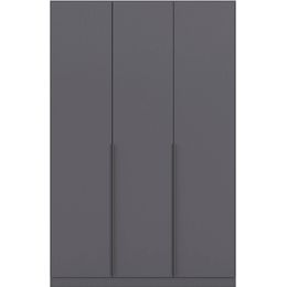 Dreht&uuml;renschrank OTTO HOME "Kleiderschrank Schrank Garderobe AGORDO TOPSELLER Schlafzimmer", grau (graumetallic), B:136cm H:229cm T:54cm, Holzwerkstoff, Schr&auml;nke, Dreht&uuml;renschrank, durchdachte Innenausstattung, in 7 Breiten und 2 H&ouml;hen MADE IN GERMANY, Topseller