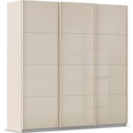 Schwebet&uuml;renschrank OTTO HOME "Kleiderschrank Schrank Garderobe AGORDO mit Glasfront", beige (beige, glas beige (champagner)), B:203cm H:210cm T:62cm, Holzwerkstoff, Schr&auml;nke, Schwebet&uuml;renschrank, durchdachte Innenausstattung, in 4 Breiten und 2 H&ouml;hen MADE IN GERMANY