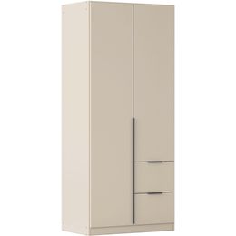 Dreht&uuml;renschrank OTTO HOME "Kleiderschrank Schrank Garderobe AGORDO mit Dekor- oder Hochglanzfront", beige (champagner), B:91cm H:229cm T:54cm, Holzwerkstoff, Schr&auml;nke, Dreht&uuml;renschrank, mit Au&szlig;enschubk&auml;sten, in 7 Breiten und 2 H&ouml;hen MADE IN GERMANY, Topseller
