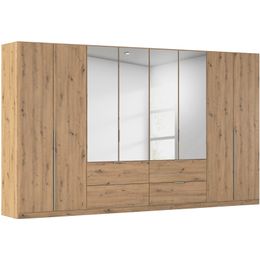 Dreht&uuml;renschrank OTTO HOME "Kleiderschrank Schrank Garderobe AGORDO mit Dekor- oder Hochglanzfront", eiche artisan, B:360cm H:210cm T:54cm, Holzwerkstoff, Schr&auml;nke, Dreht&uuml;renschrank, mit Au&szlig;enschubk&auml;sten, in 7 Breiten und 2 H&ouml;hen MADE IN GERMANY
