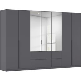 Dreht&uuml;renschrank OTTO HOME "Kleiderschrank Schrank Garderobe AGORDO mit Dekor- oder Hochglanzfront", grau (graumetallic), B:315cm H:210cm T:54cm, Holzwerkstoff, Schr&auml;nke, Dreht&uuml;renschrank, mit Au&szlig;enschubk&auml;sten, in 7 Breiten und 2 H&ouml;hen MADE IN GERMANY