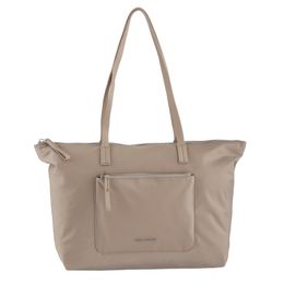 Shopper "Nilli", Damen, Gr. B/H/T: 48,5cm x 28cm x 14cm, creme, Leder, Lederimitat, MARC O'POLO ACCESSORIES, Taschen Shopper, gro&szlig;e Damen-Handtasche, Umh&auml;ngetasche, Einkaufstasche mit Fronttasche
