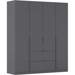 Dreht&uuml;renschrank OTTO HOME "Kleiderschrank Schrank Garderobe AGORDO mit Dekor- oder Hochglanzfront", grau (graumetallic), B:181cm H:210cm T:54cm, Holzwerkstoff, Schr&auml;nke, Dreht&uuml;renschrank, mit Au&szlig;enschubk&auml;sten, in 7 Breiten und 2 H&ouml;hen MADE IN GERMANY, Topseller