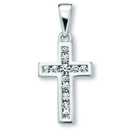 Kettenanh&auml;nger ONE ELEMENT "Zirkonia Kreuz Anh&auml;nger aus 925 Silber", silber, Schmuckanh&auml;nger, Damen, Silber 925 (Sterlingsilber), Kettenanh&auml;nger, Ihr pers&ouml;nliches Symbol &ndash; liebevoll gearbeitet f&uuml;r jeden Tag