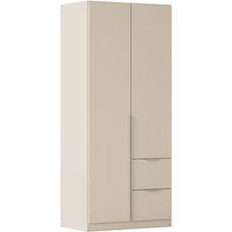Dreht&uuml;renschrank OTTO HOME "Kleiderschrank Schrank Garderobe AGORDO mit Dekor- oder Hochglanzfront", beige (champagner), B:91cm H:210cm T:54cm, Holzwerkstoff, Schr&auml;nke, Dreht&uuml;renschrank, mit Au&szlig;enschubk&auml;sten, in 7 Breiten und 2 H&ouml;hen MADE IN GERMANY, Topseller