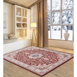 Wollteppich OTTO HOME "Oriental D1", rot, B:133cm H:10mm L:190cm, Schurwolle, Teppiche, reine Wolle, Orient-Optik, Wohnzimmer