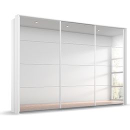 Schwebet&uuml;renschrank Rauch "Kleiderschrank Schrank Garderobe OTELI inkl. 3 Innenschubladen", wei&szlig;, B:278cm H:233cm T:68cm, Holzwerkstoff, Schr&auml;nke, Schwebet&uuml;renschrank, mit Spiegelfront und Passepartout optional mit Beleuchtung