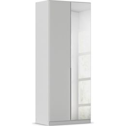 Dreht&uuml;renschrank OTTO HOME "Kleiderschrank Schrank Garderobe AGORDO mit Dekor- oder Hochglanzfront", grau (seidengrau), B:91cm H:229cm T:54cm, Holzwerkstoff, Schr&auml;nke, Dreht&uuml;renschrank, durchdachte Innenausstattung, in 7 Breiten und 2 H&ouml;hen MADE IN GERMANY, Topseller