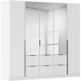 Dreht&uuml;renschrank OTTO HOME "Kleiderschrank Schrank Garderobe AGORDO mit Dekor- oder Hochglanzfront", wei&szlig; (alpinwei&szlig;), B:226cm H:210cm T:54cm, Holzwerkstoff, Schr&auml;nke, Dreht&uuml;renschrank, mit Au&szlig;enschubk&auml;sten, in 7 Breiten und 2 H&ouml;hen MADE IN GERMANY