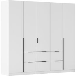 Dreht&uuml;renschrank OTTO HOME "Kleiderschrank Schrank Garderobe AGORDO mit Dekor- oder Hochglanzfront", wei&szlig; (alpinwei&szlig;), B:226cm H:210cm T:54cm, Holzwerkstoff, Schr&auml;nke, Dreht&uuml;renschrank, mit Au&szlig;enschubk&auml;sten, in 7 Breiten und 2 H&ouml;hen MADE IN GERMANY, Topseller