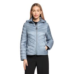 Outdoorjacke Betty Barclay "Damen mit abnehmbarer Kapuze", Damen, Gr. 36, faded blau, Obermaterial: 100% Polyamid; F&uuml;llung: 100% Polyester, tailliert, Jacken Outdoorjacke
