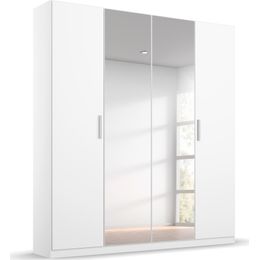 Dreht&uuml;renschrank Rauch "Kleiderschrank Schrank Garderobe Ankleide KOLUNA mit Dekor-Front", wei&szlig; (alpinwei&szlig;), B:181cm H:210cm T:54cm, Holzwerkstoff, Schr&auml;nke, Dreht&uuml;renschrank, mit Spiegel, inkl. 2 Innenschubladen sowie extra B&ouml;den
