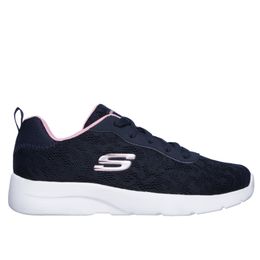 Sneaker Skechers "Dynamight 2.0 Homespun", Damen, Gr. 36, navy, rosa, Textil, Schuhe Sneaker, Trainingsschuh, Laufschuh, Schn&uuml;rschuh mit gepolstertem Schaftrand