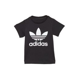 adidas originals T-Shirt 'Trefoil' Jungen Gr&ouml;&szlig;e 104 schwarz / wei&szlig;