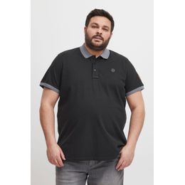 Poloshirt Blend "BHRalf Big & Tall", Herren, Gr. 5XL, schwarz, Web, 100% Baumwolle, unifarben, regular fit normal, V-Ausschnitt, Shirts, Klassisches Polo-Shirt in gro&szlig;en Gr&ouml;&szlig;en