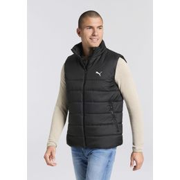 Winterjacke Puma "ESS PADDED VEST", Herren, Gr. XL, schwarz (Puma schwarz), Taft, Obermaterial: 100% Polyester, unifarben, regular fit normal, Jacken Winterjacke, mit sportlichem Stil, warm durch WarmCELL-Technologie