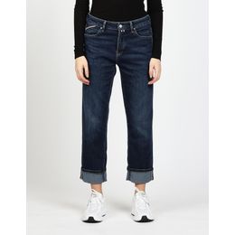 Straight-Jeans Gang "94THELMA", Damen, Gr. 30, N-Gr, blau (dunkelblau worn), Denim/Jeans, Obermaterial: 90% Baumwolle, 8% Polyester, 2% Elasthan, gerade kn&ouml;chelfrei, Jeans Straight-Jeans, mit Detail oberhalb der M&uuml;nztasche
