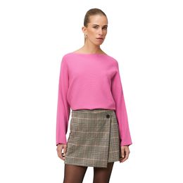 Strickpullover Zero "Damen mit U-Bootausschnitt", Damen, Gr. 36, raspberry velvet, Strick, Obermaterial: 50% Viskose, 30% Polyester, 20% Polyamid, Strukturmuster, figurumspielend normal, U-Boot-Ausschnitt, weit, Pullover Strickpullover, Plain/ohne Details