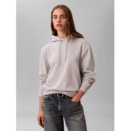 Kapuzensweatshirt Calvin Klein Jeans "LS ARCHIVE TERRY PO HOOD", Damen, Gr. S (38), history heather, Sweatware, Obermaterial: 86% Baumwolle, 14% Polyester, klassisch normal, Rundhals, eingesetzt Rippb&uuml;ndchen, Sweatshirts, Mit Rundhalsausschnitt