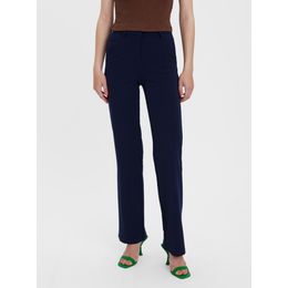 V&eacute;ro Moda Anzughose VERO MODA "VMZAMIRA MW SLIM STRAIGHT PANT NOOS", Damen, Gr. S, L&auml;nge 32, navy blazer, Web, Obermaterial: 95% Polyester, 5% Elasthan, unifarben, normal, Hosen Anzughose, mit G&uuml;rtelschlaufen