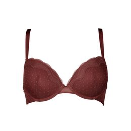 B&uuml;gel-BH After Eden, Damen, Gr. 70, Cup E, braun (berry), Obermaterial: 87% Polyamid, 13% Elasthan, BHs B&uuml;gel-BH, mit Spitzendetails, verstellbare Tr&auml;ger